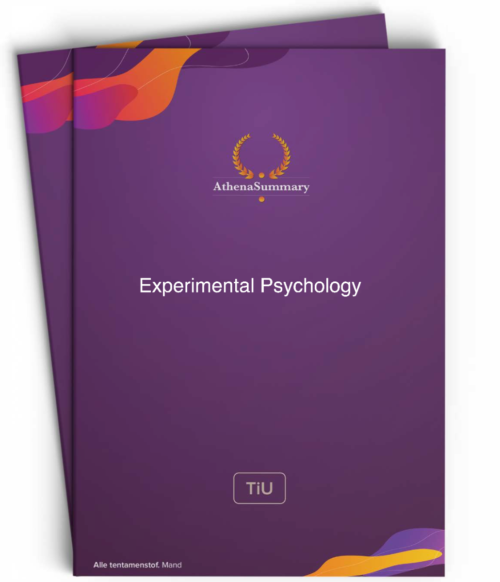 FREE Summary Experimental Psychology FREE Summary Experimental Psychology
